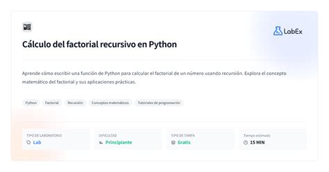Cálculo Del Factorial En Python Tutorial De Recursión Labex