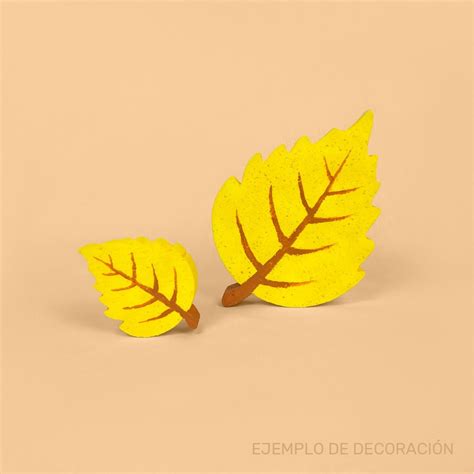 Polystyrene Birch Leaf For Diy Crafts And Autumn Décor High 20 Cm Thickness 3 Centimeters
