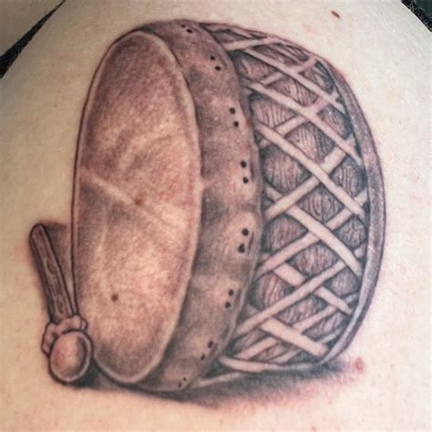 Grandfather Drum Done By Teague At Motown Tattoo In Detroit Michigan