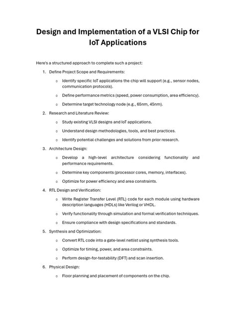 Design And Implementation Of A Vlsi Chip For Iot Applications Pdf Integrated Circuit Computing