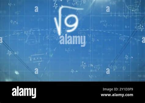 Mathematical Equations And Scientific Formulas Animation Over Power