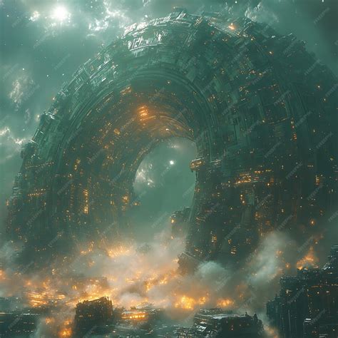 Dynamic Vector Artwork Of A Futuristic Coliseum Where Robotic