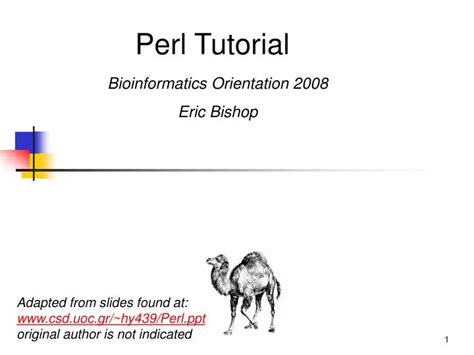 PPT Perl Tutorial PowerPoint Presentation Free Download ID 1253086