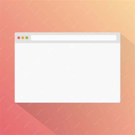인터넷 브라우저 창 모형 인터넷 페이지 빈 템플릿입니다 프리미엄 벡터