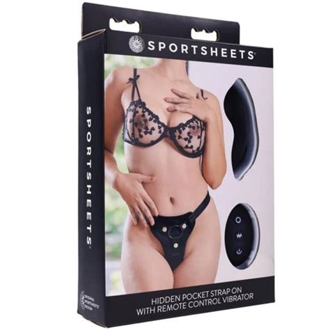 Sportsheets Hidden Pocket Strap On With Remote Control Vibrations Sex