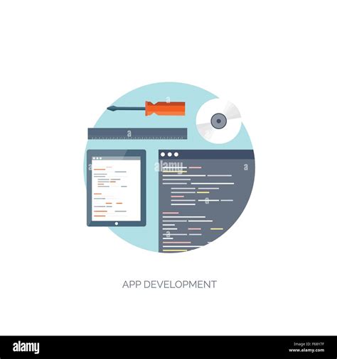 Vector Illustration Flat Computing Background Programming Coding