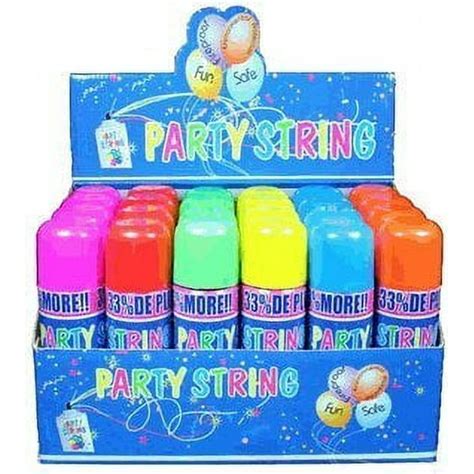 Velocity Toys Blue Box Party Silly String Low Odor Fireproof Fun And Safe Spray 24 Cans Pack