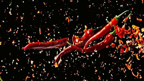 Chili Pepper With Chili Pepper Flakes Stock Video Video Of Flavor