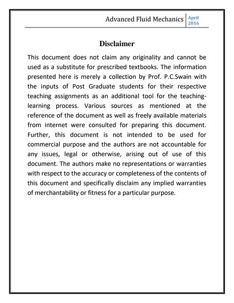 Solution Civil Engineering Notes Advanced Fluid Dynamics Ii Civil