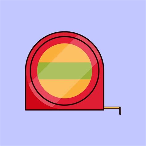 Premium Vector Flat Inch Ft Measuring Tape Vector Icon Illustration Height Length Measure Vector