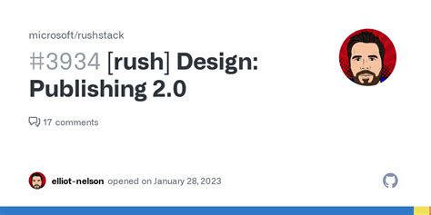 Rush Design Publishing 20 · Issue 3934 · Microsoftrushstack · Github