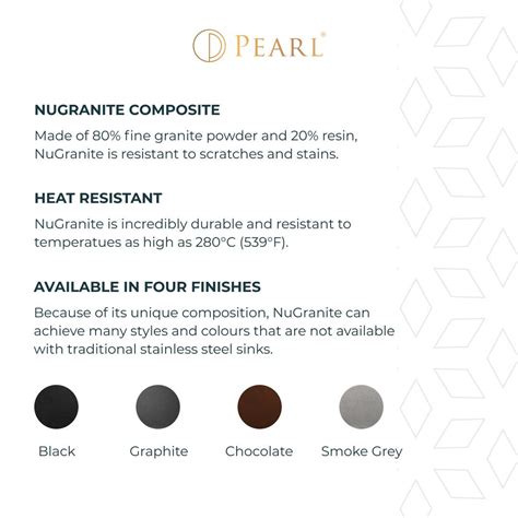 Vertu T Single Bowl Granite Kitchen Sink Pearl Canada