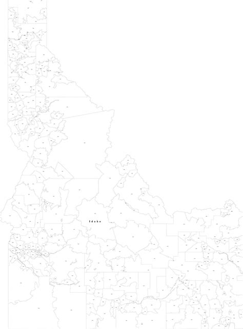 Idaho Vector Map 5 Digit Zip Codes