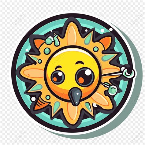 만화 일러스트 태양 스티커 벡터 레이 션상표표적 Png 일러스트 무료 다운로드 Lovepik