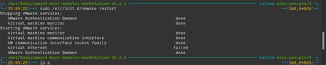 Sudo Etc Init D Vmware Restart Virtual Ethernet Failed Issue Mkubecek Vmware Host