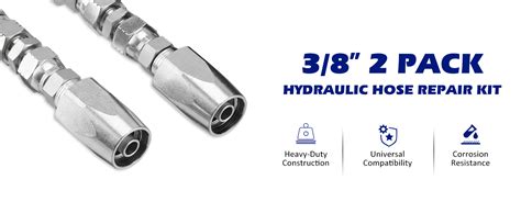 Sparkwhiz Hydraulic Hose Repair Kit 3 8 Inner Diameter Reusable