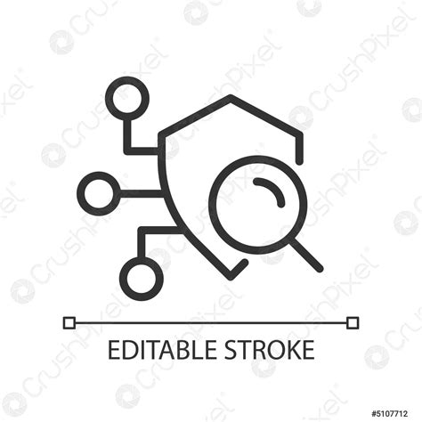 Security Scan Pixel Perfect Linear Icon Stock Vector 5107712 Crushpixel