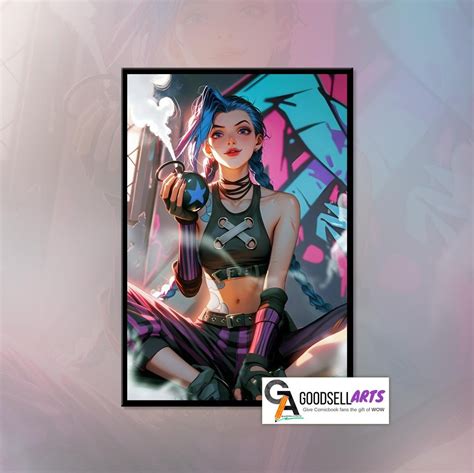 Arcane Jinx Poster Print League Of Legends Art Video Game Poster Lol Anime Poster Art