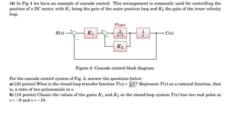 Solved 4 In Fig 4 We Have An Example Of Cascade Control Solved 4 In Fig 4 We Have An Example Of Cascade Control