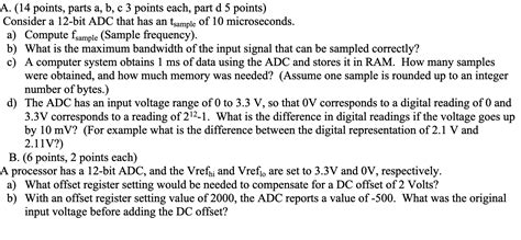 A 14 Points Parts A B C 3 Points Each Part D 5 Chegg Com