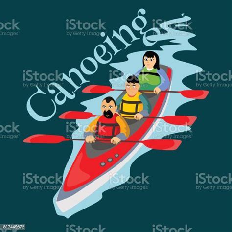 여름 휴가 활동 개념 만화 웨이브 서핑 바다 해변 벡터 일러스트 레이 션 액티브 라이프 스타일 모험에 대 한 디자인 요소를 절연 물 익 스 트림 스포츠 카누 Active