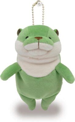 Shinada Global Mochi Kawauso Otter Matcha Green Mini Plush Doll 7×5×