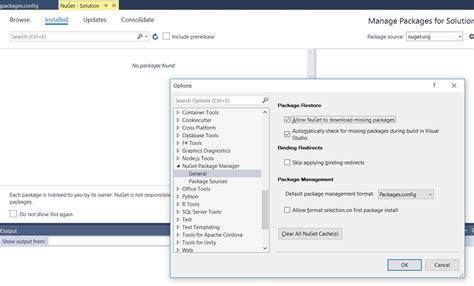 Install NuGet Packages Not Shown In Visual Studio Stack Overflow