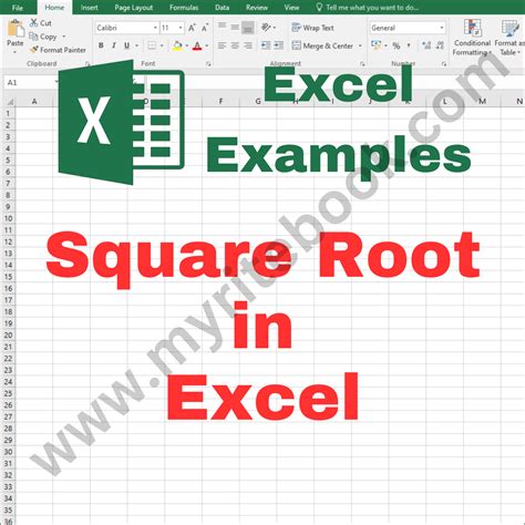 Excel Example Square Root In Excel Myritebook