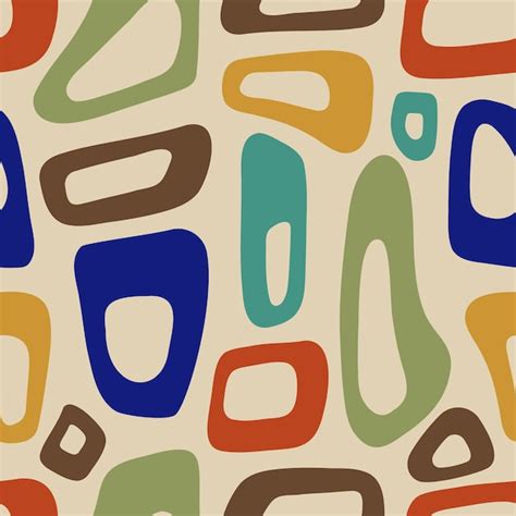 Premium Vector Retro Mid Century Seamless Pattern