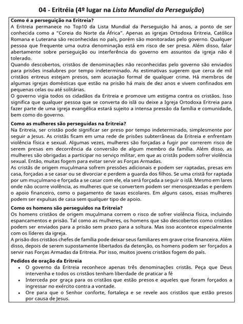 04 Eritréia 4º 11 02 2024 Pdf Eritreia Igreja Cristã