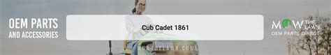 Cub Cadet 1861 Ride On Tractor Parts And Accessories