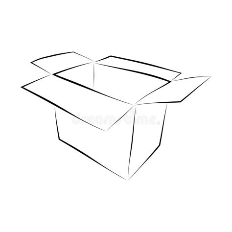 Cardboard Simple Hand Draw Sketch Doodle Vector White Stock Vector Illustration Of Order