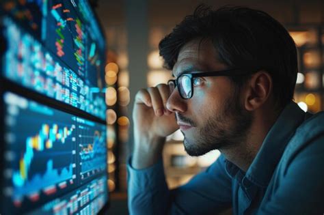 A Man Looking At A Computer Screen Generative Ai Premium Ai Generated Image