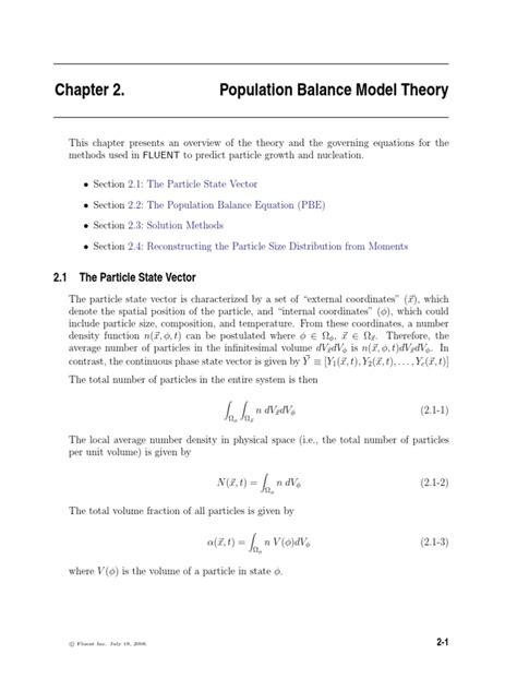 Documentation Fluent Population Balance Modelling Pdf Nucleation Polynomial
