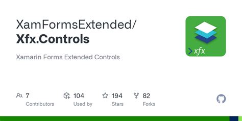 Github Xamformsextendedxfxcontrols Xamarin Forms Extended Controls