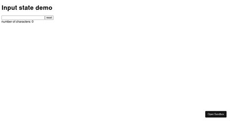 React Input State Codesandbox