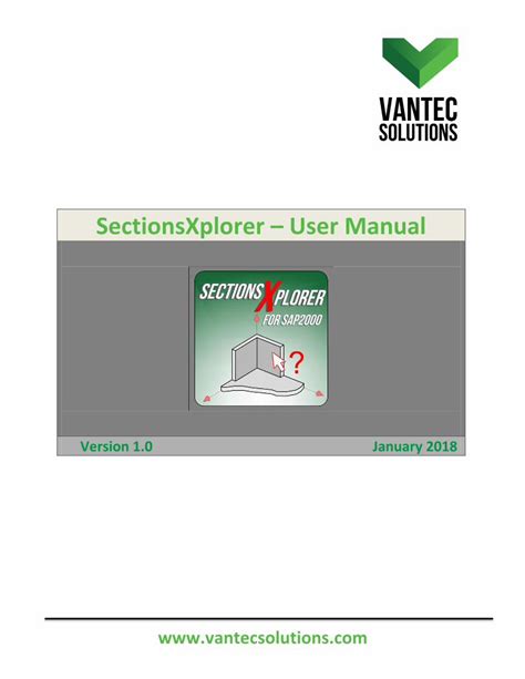 Pdf Sectionsxplorer User Manual · Corresponding To Your Sap2000 The Elements Properties