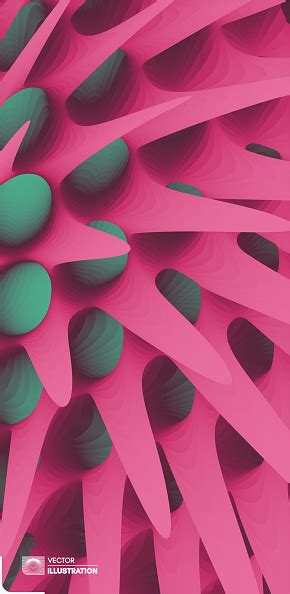 가시 가시가있는 3d 추상적 인 배경 커버 디자인 템플릿 미래 지향적 인 기술 스타일 광고 마케팅 프리젠 테이션에 사용할 수 있습니다 3차원 형태에 대한 스톡 벡터 아트 및