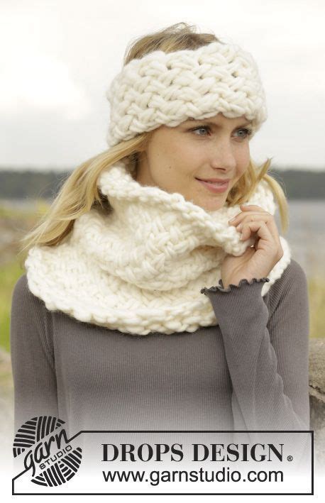 Gebreide Drops Hoofdband En Halswarmer Met Vlechtpatroon Van Polaris Gratis Patr Modelli Di