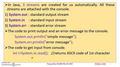 java module 3 topic 8 java i o basics youtube