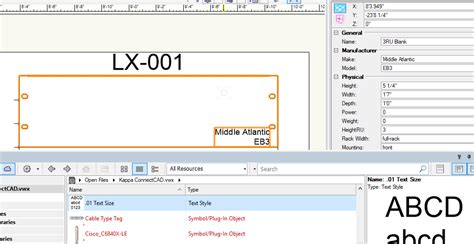 Tags On Rack Elevation Equip Items Connectcad Vectorworks Community Board