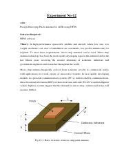 12 Design Microstrip Patch Antenna Converted Pdf Experiment No 12 Aim Design Microstrip Patch