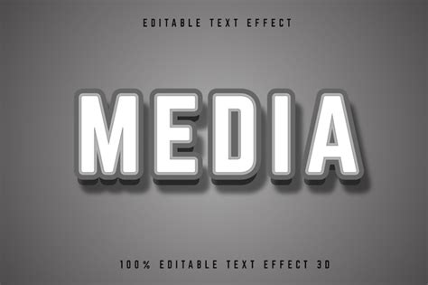 Premium Vector Media Editable Text Effect Emboss Cartoon Style