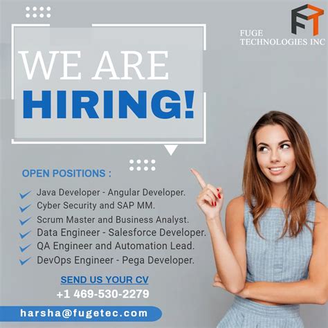 Fuge Technologies Inc On Linkedin Fugetechnologies Hiringurgently