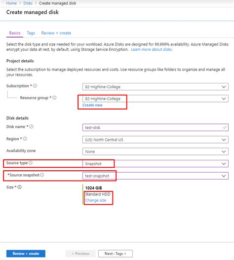 How To Create A New Managed Disk In Azure From A Snapshot The Network Custodian
