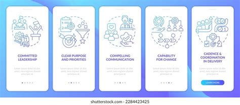 Government Transformation Blue Gradient Onboarding Mobile Stock Vector Royalty Free 2284423425