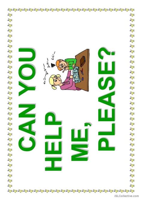 Classroom Language 7 Posters English Esl Worksheets Pdf And Doc