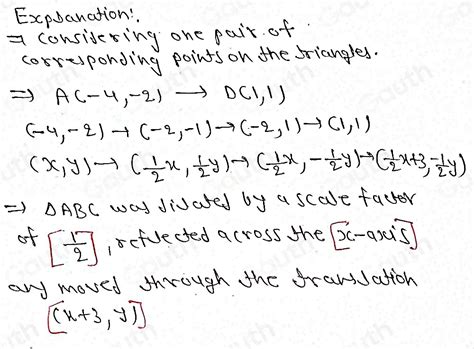 Solved Bin The Similarity Transformation Of Abc Fed Abc Was Dilated
