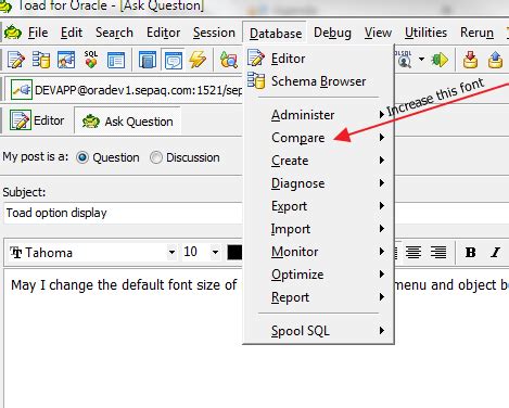 Toad Option Display Toad For Oracle DevOps Toolkit Toad World Forums