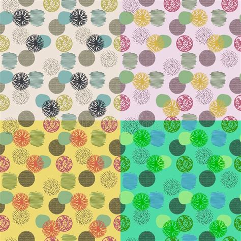 Vector Seamless Background Pattern With Abstract Geometric Elements Stock Vector Illustration